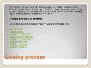 Chemistry of inks, dyes and pigments | PPTX
