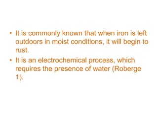 Chemistry of iron rusting | PPTX