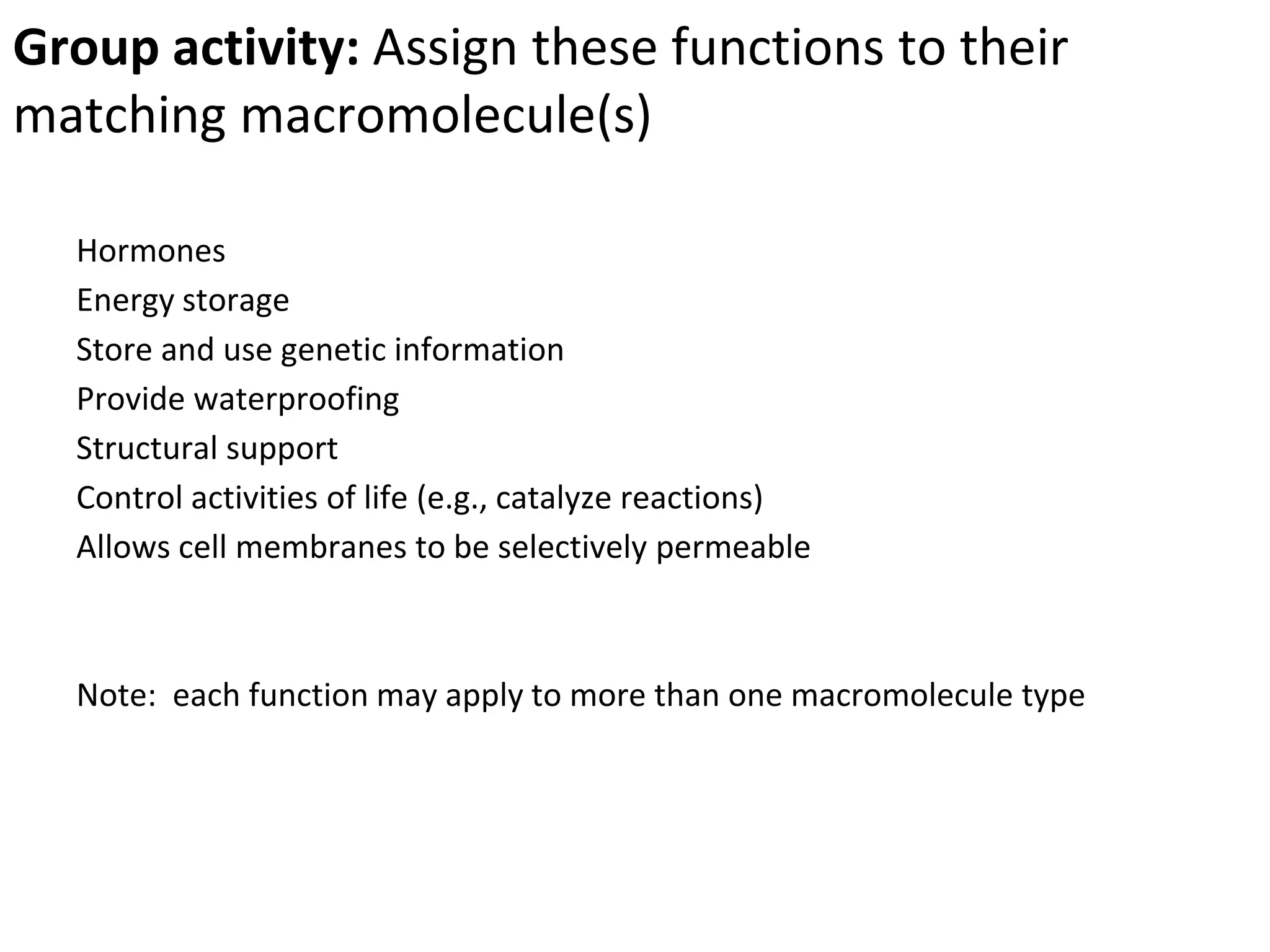Chemistry of life visual aids | PPTX