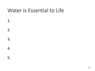 Chemistry of life Water and pH | PPT