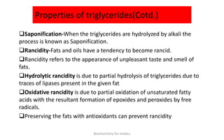 Chemistry of lipid | PPTX