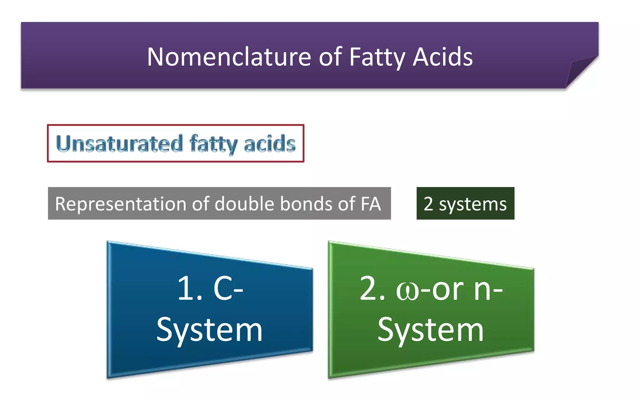 Chemistry of lipid _FATTY ACID NOMENCLATURE AND CLASSIFICATION.pptx