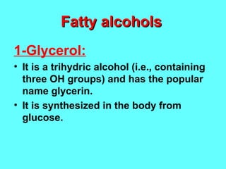 Chemistry of lipids | PPT