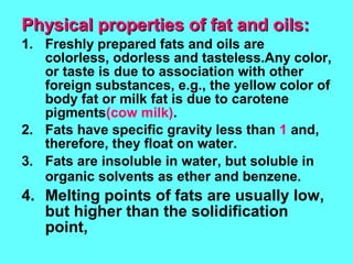 Chemistry of lipids | PPT