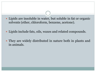 Chemistry of lipids | PPTX