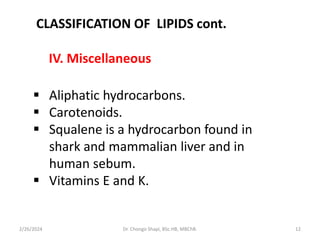 BioChemistry of Lipids......... By Shapi. | PDF