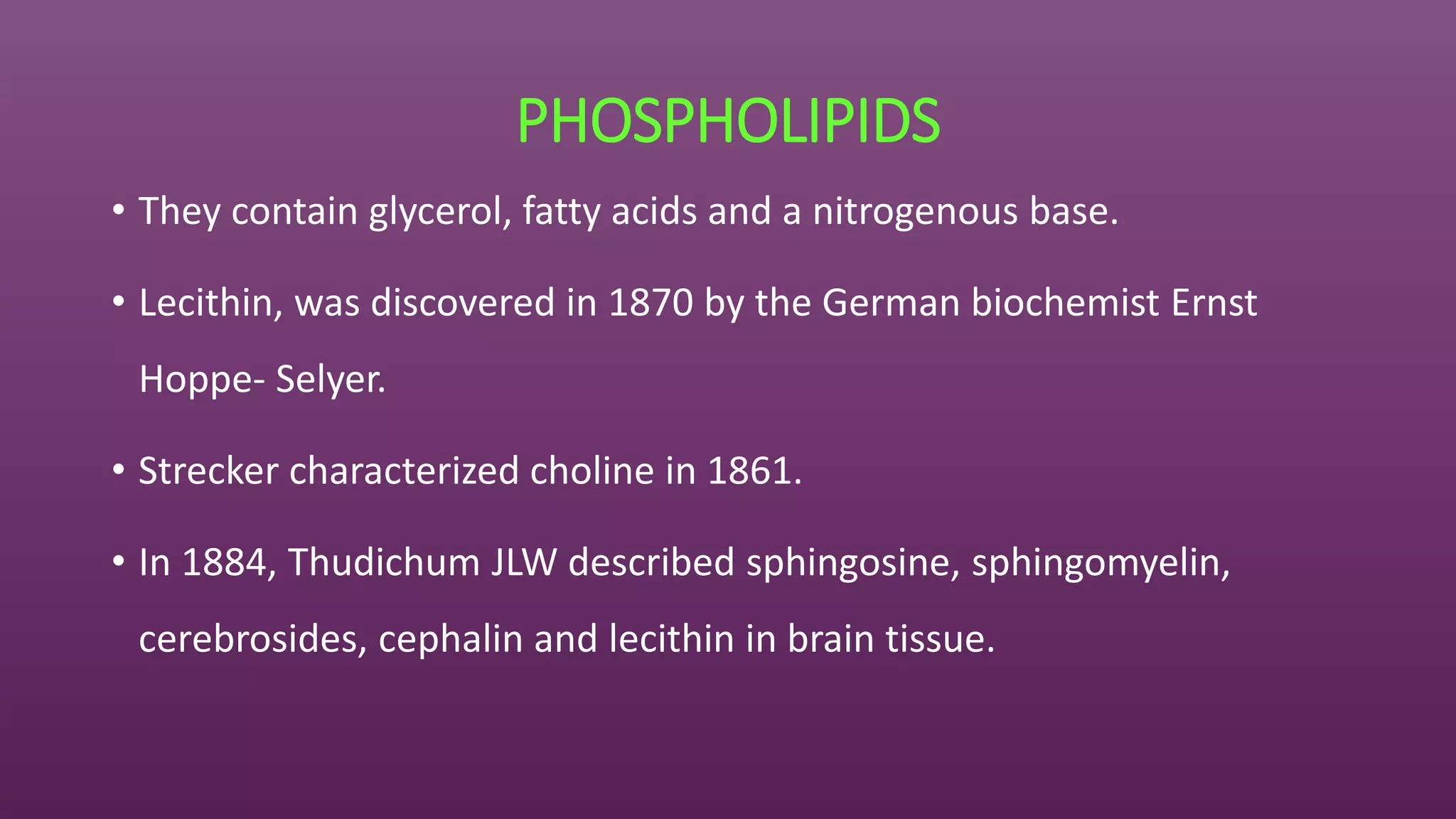 Chemistry of lipids phospholipids | PPTX