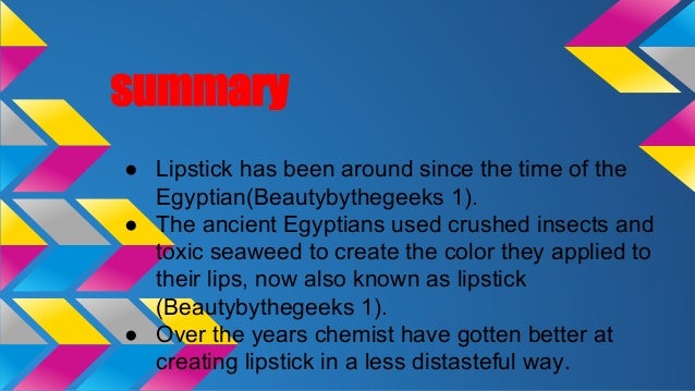 Chemistry of lipstick