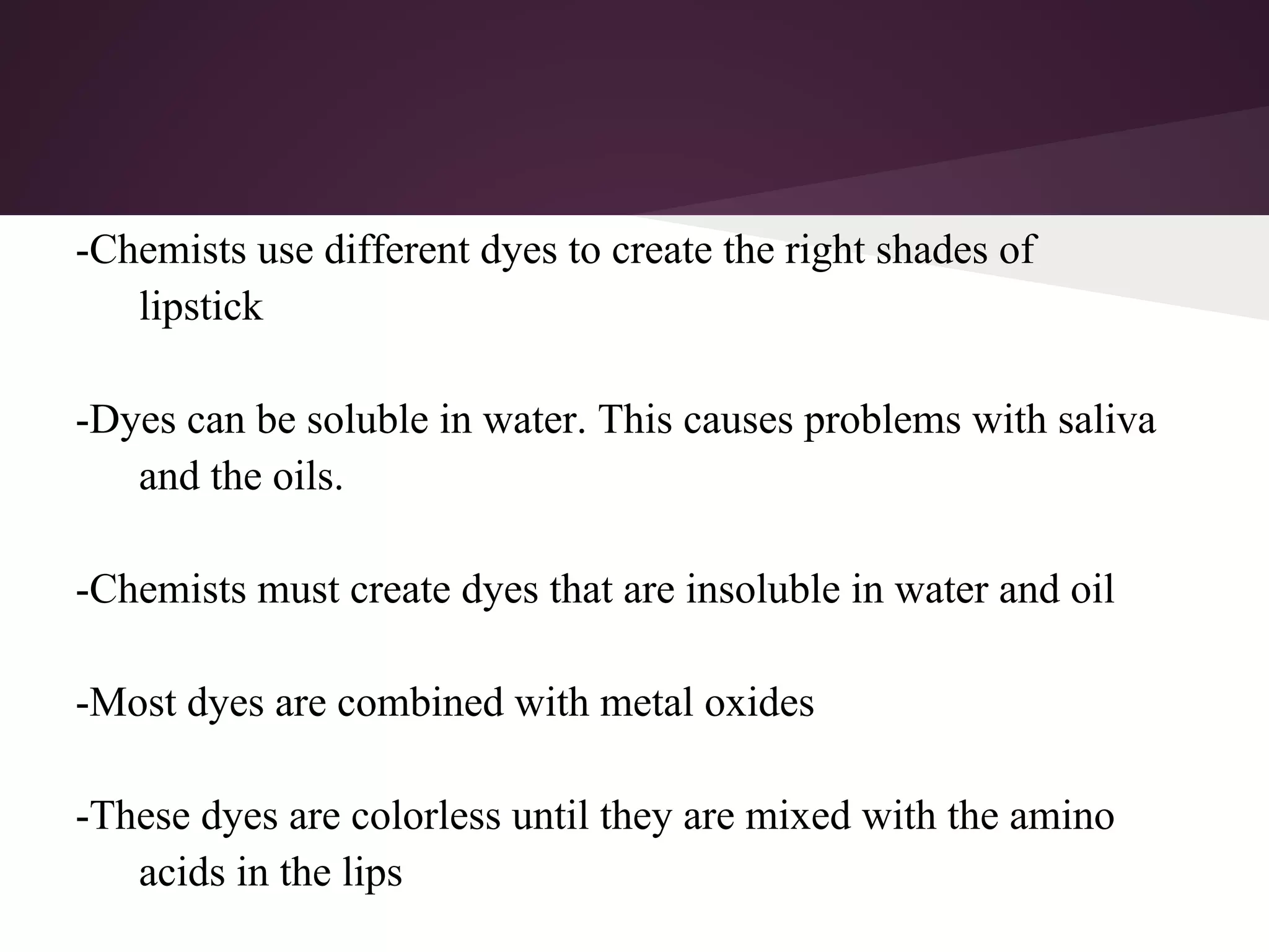 Chemistry of lipstick (1) | PDF