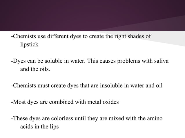 Chemistry of lipstick (1) | PPT