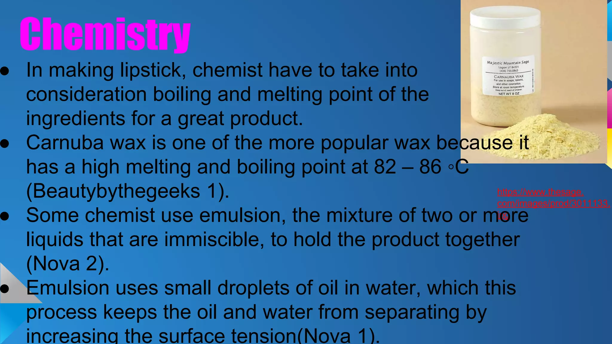 Chemistry of lipstick | PDF