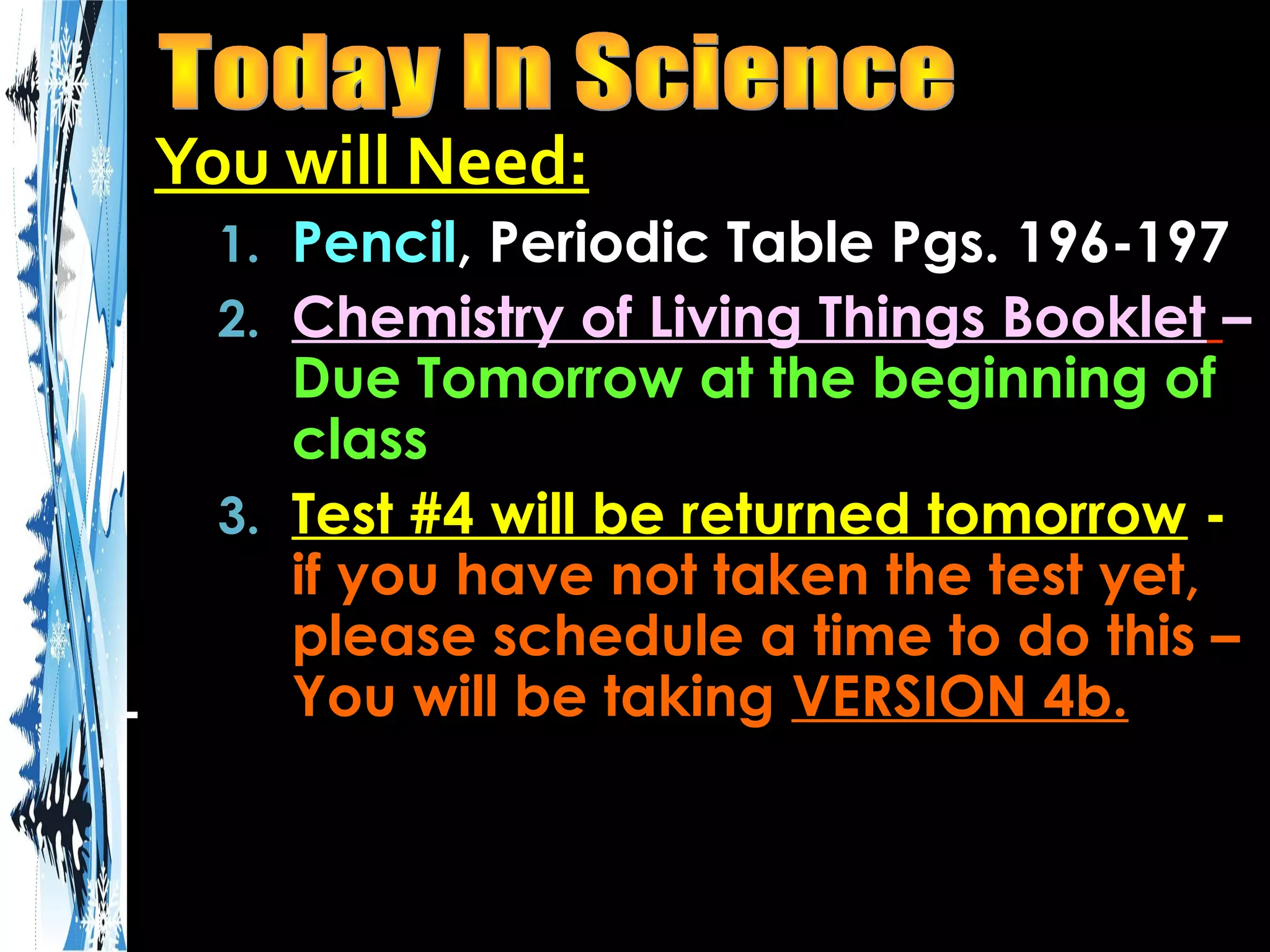 Chemistry of living things booklet+ atomic zoo | PPT
