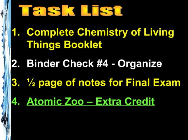 Chemistry of living things booklet+ atomic zoo | PPT | Chemistry | Science