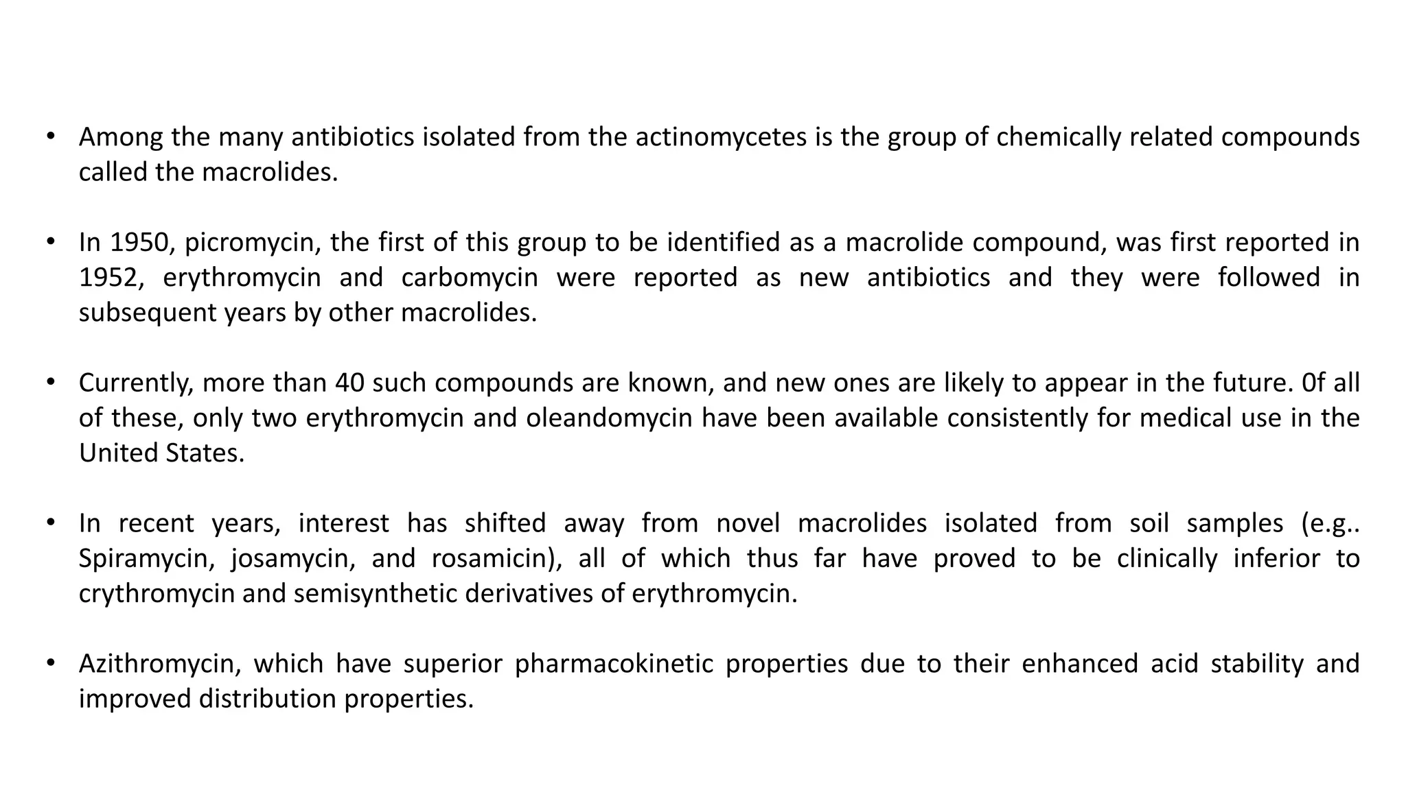 Chemistry of macrolide antibiotics M Pharm Pharmaceutical Chemistry .pptx