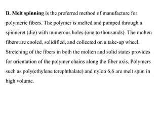 Chemistry of man made fiber production | PDF