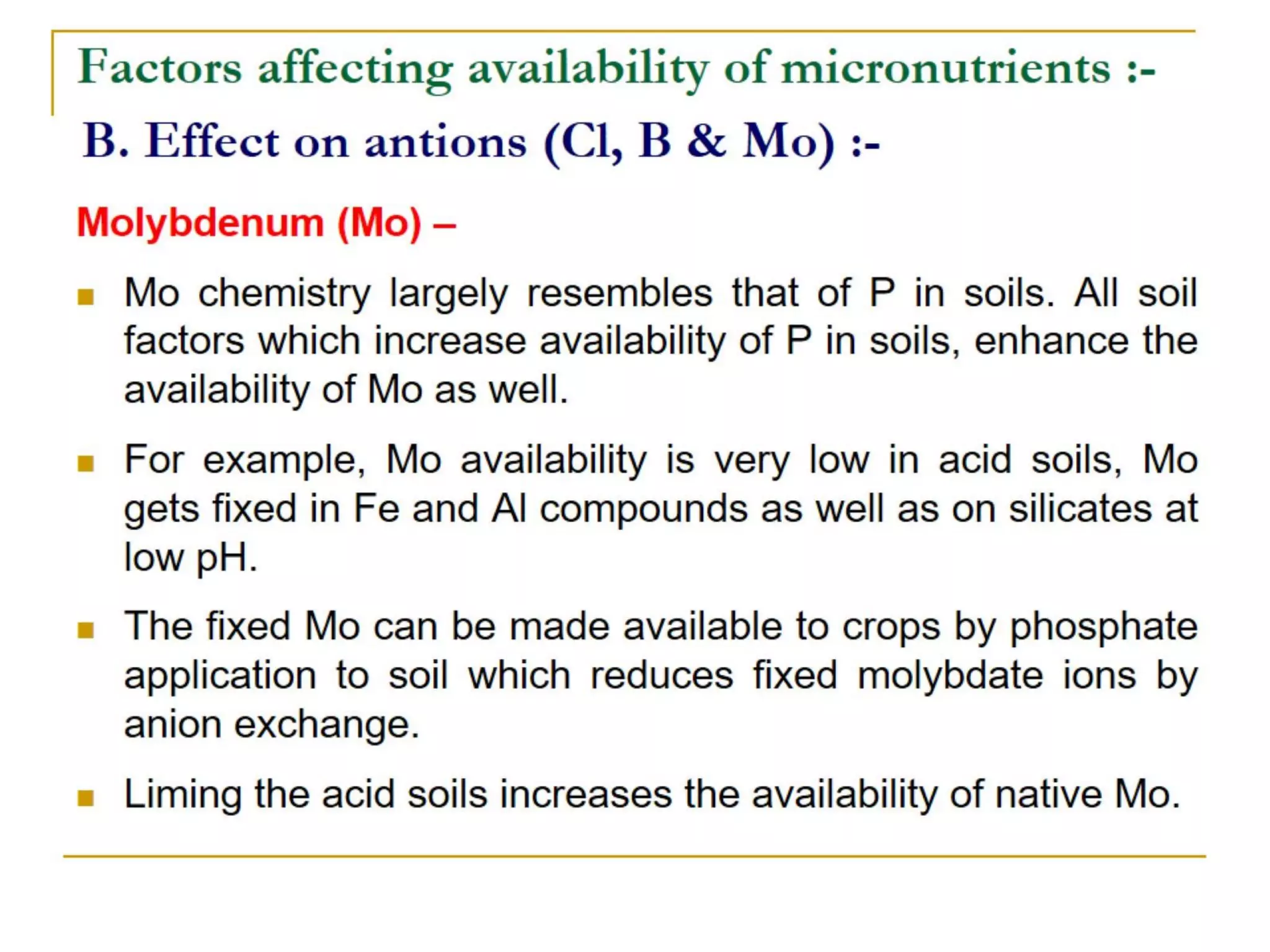 Chemistry of Micronutrients in Soil (mfsfm) rkt | PPT