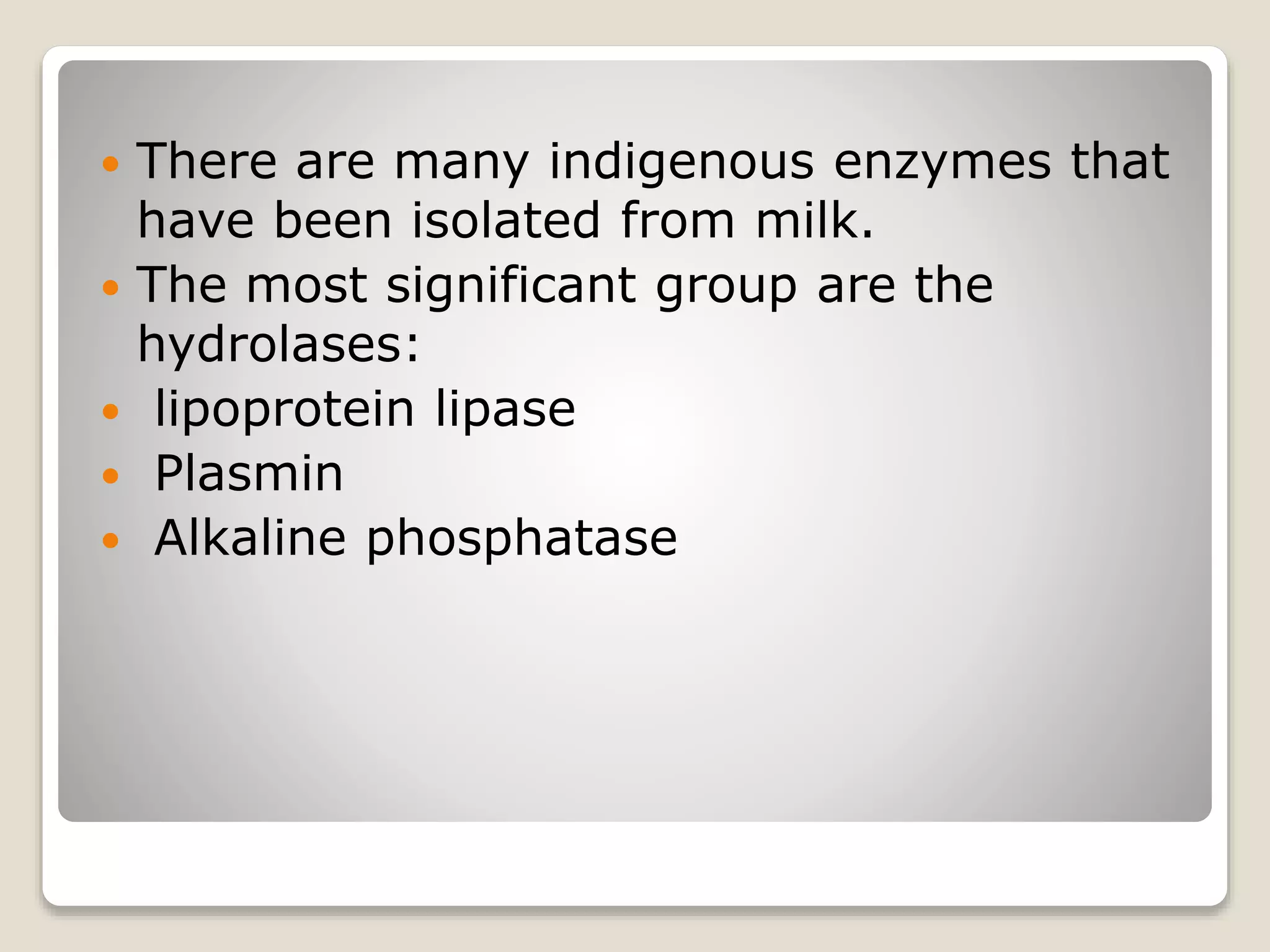 Chemistry of milk enzymes | PPTX