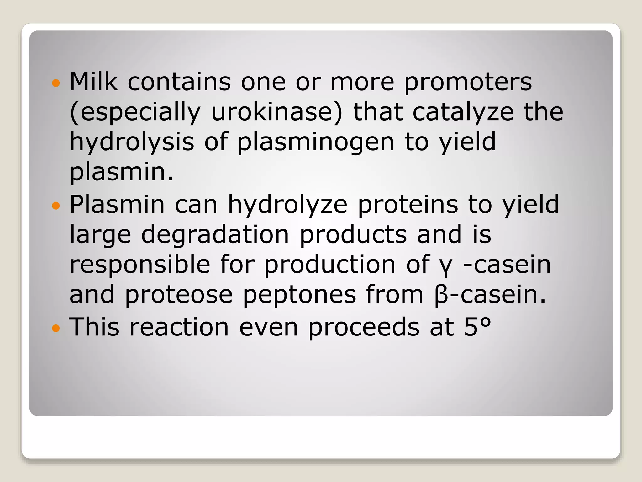 Chemistry of milk enzymes | PPTX