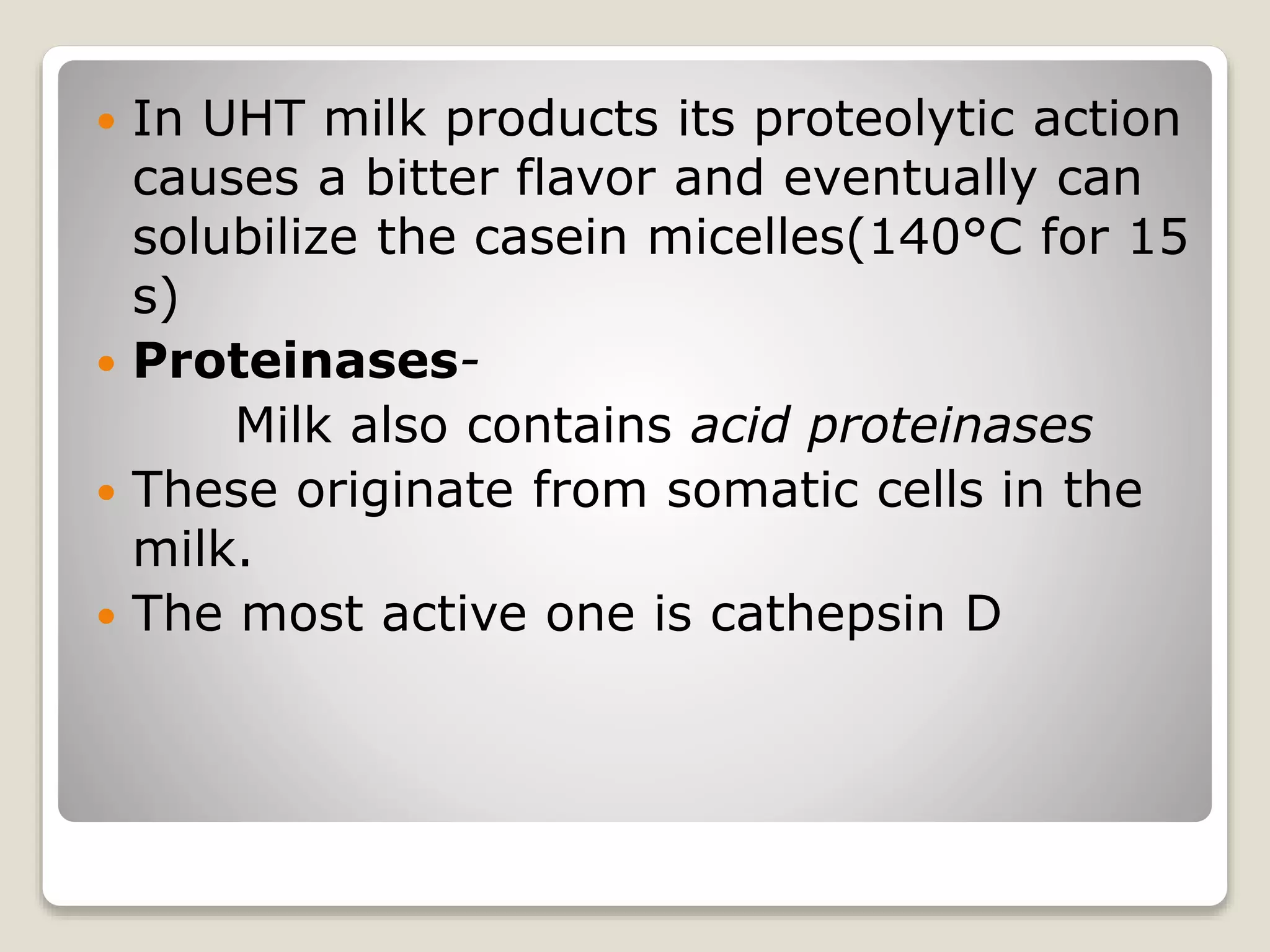 Chemistry of milk enzymes | PPTX