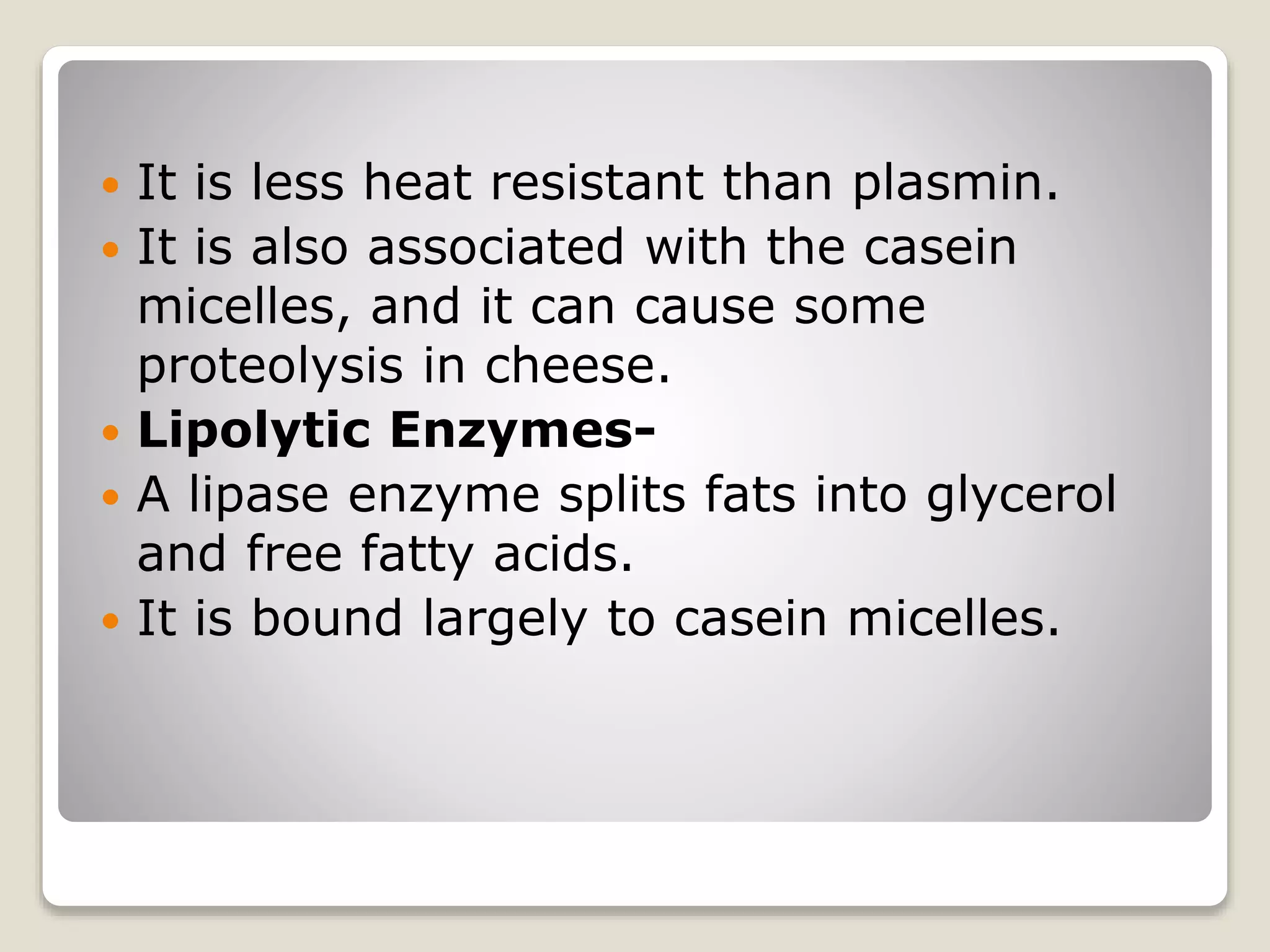Chemistry of milk enzymes | PPTX