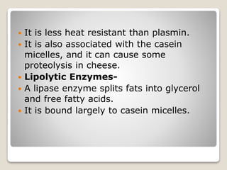 Chemistry of milk enzymes | PPTX