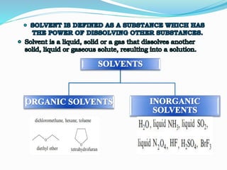 Chemistry of non aqueous solvents part-1 | PPTX