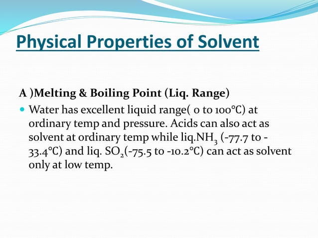 Chemistry of non aqueous solvents part-1 | PPTX