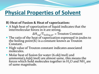 Chemistry of non aqueous solvents part-1 | PPTX