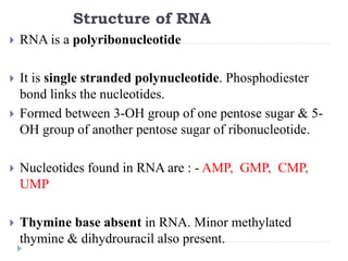 Chemistry of nucleic acids | PPTX