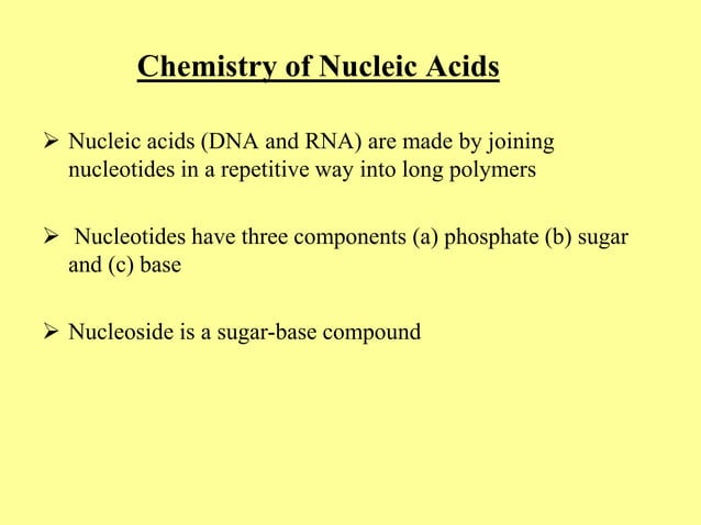 Chemistry of Nucleic Acids.ppt | Chemistry | Science