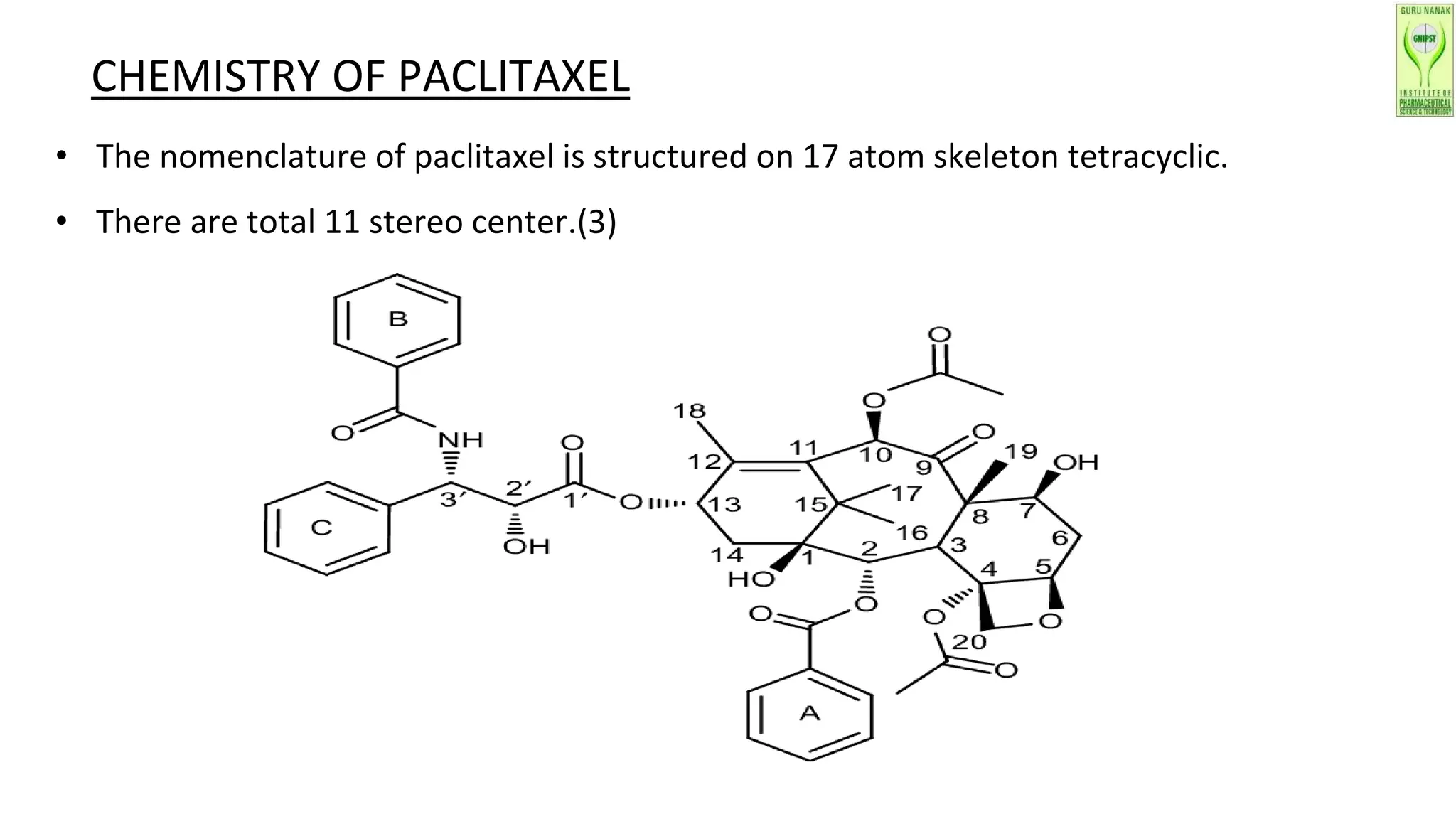 CHEMISTRY OF PACLITAXEL( NATURAL CHEMISTRY).pptx