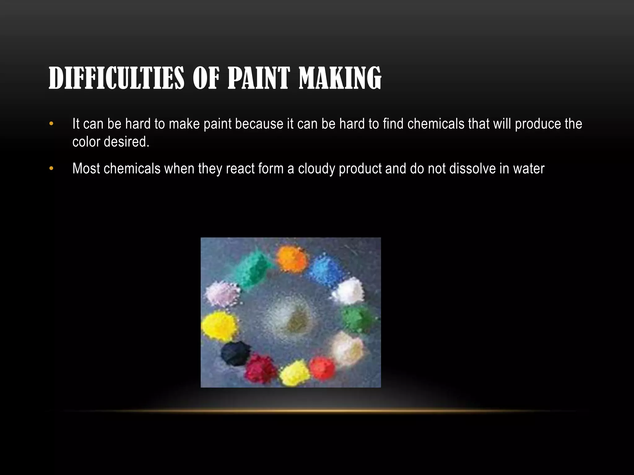 Chemistry of paint making | PPTX