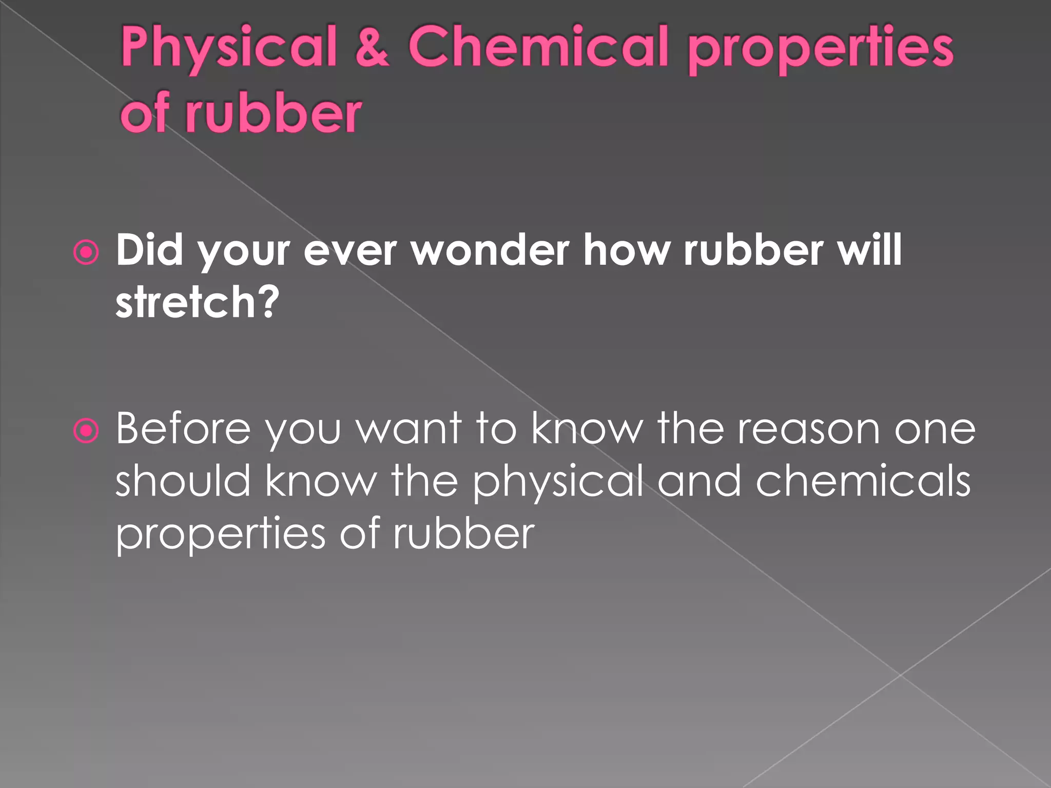 Chemistry of plastics, rubber and resins | PPTX