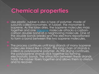 Chemistry of plastics, rubber and resins | PPTX