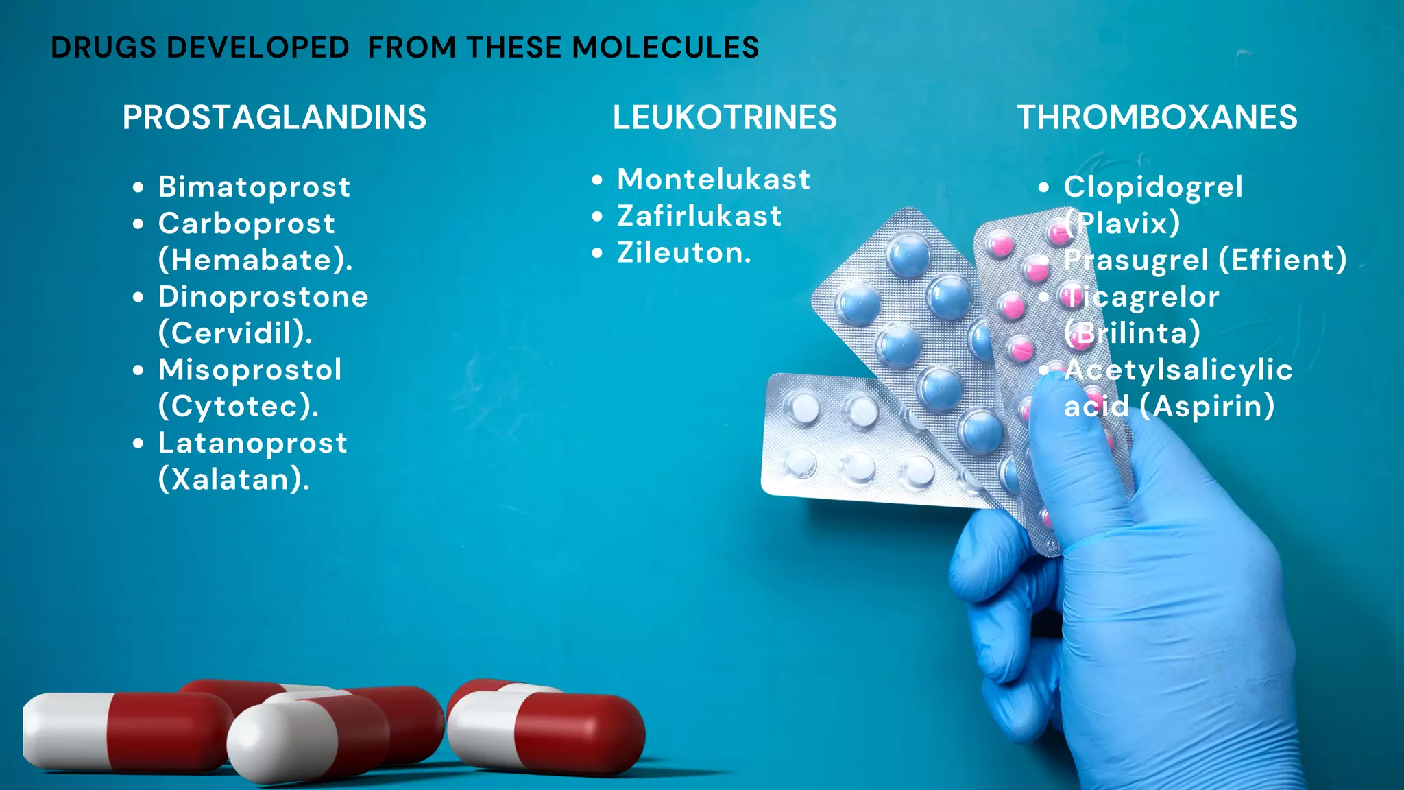 Chemistry of prostaglandins, leukotrienes and thromboxanes | PDF