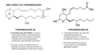 Chemistry of prostaglandins, leukotrienes and thromboxanes | PDF