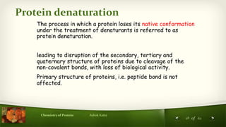 Chemistry of proteins | PPSX