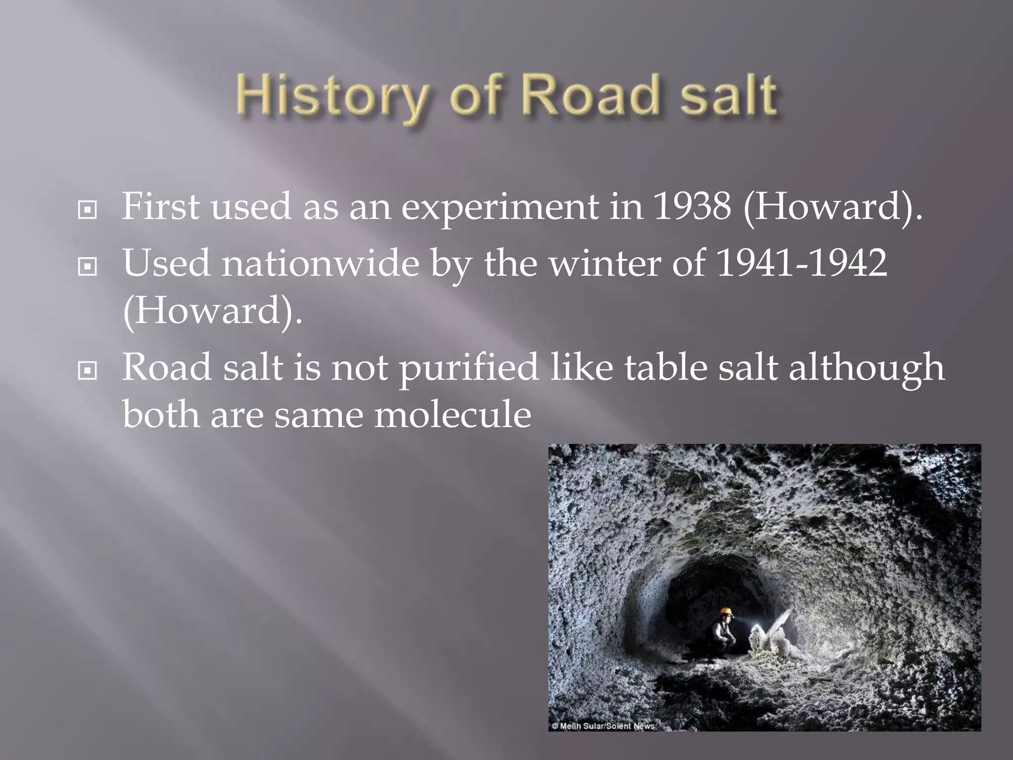 Chemistry of salt on roads | PPT