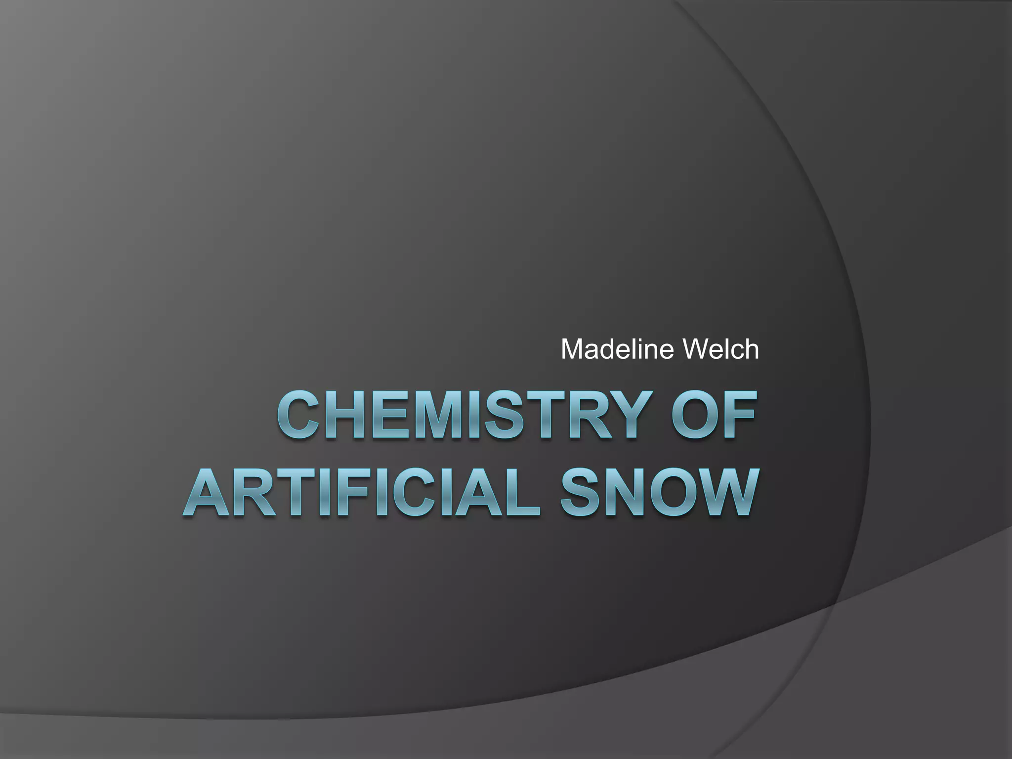 Chemistry of snow | PPTX