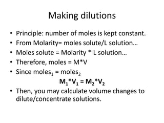 Chemistry of solutions | PPT