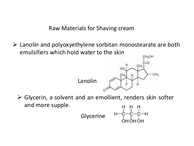 Chemistry of some cosmetics