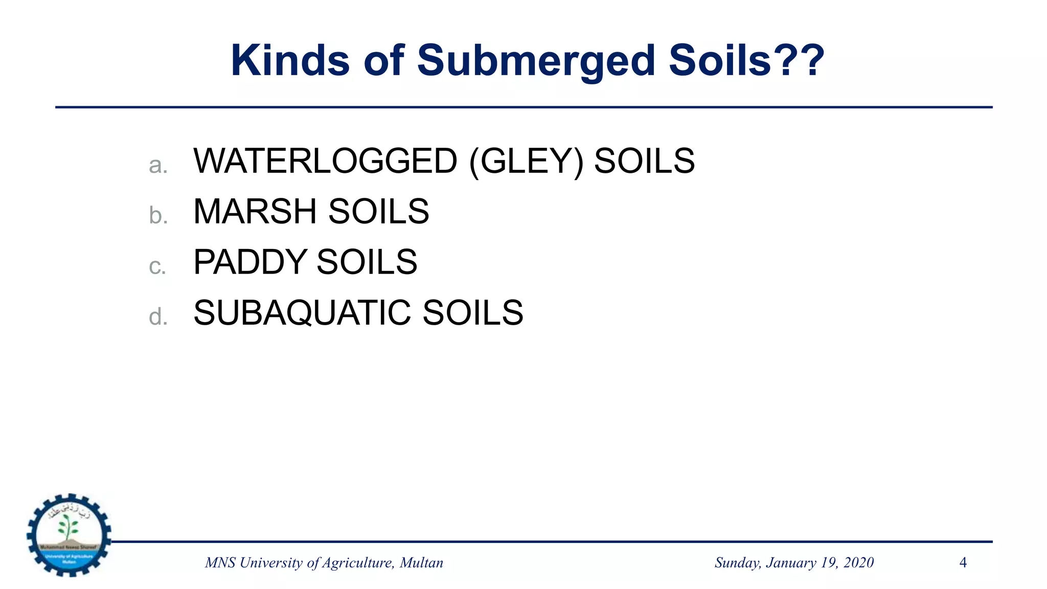 Chemistry of Submerged Soils | PDF