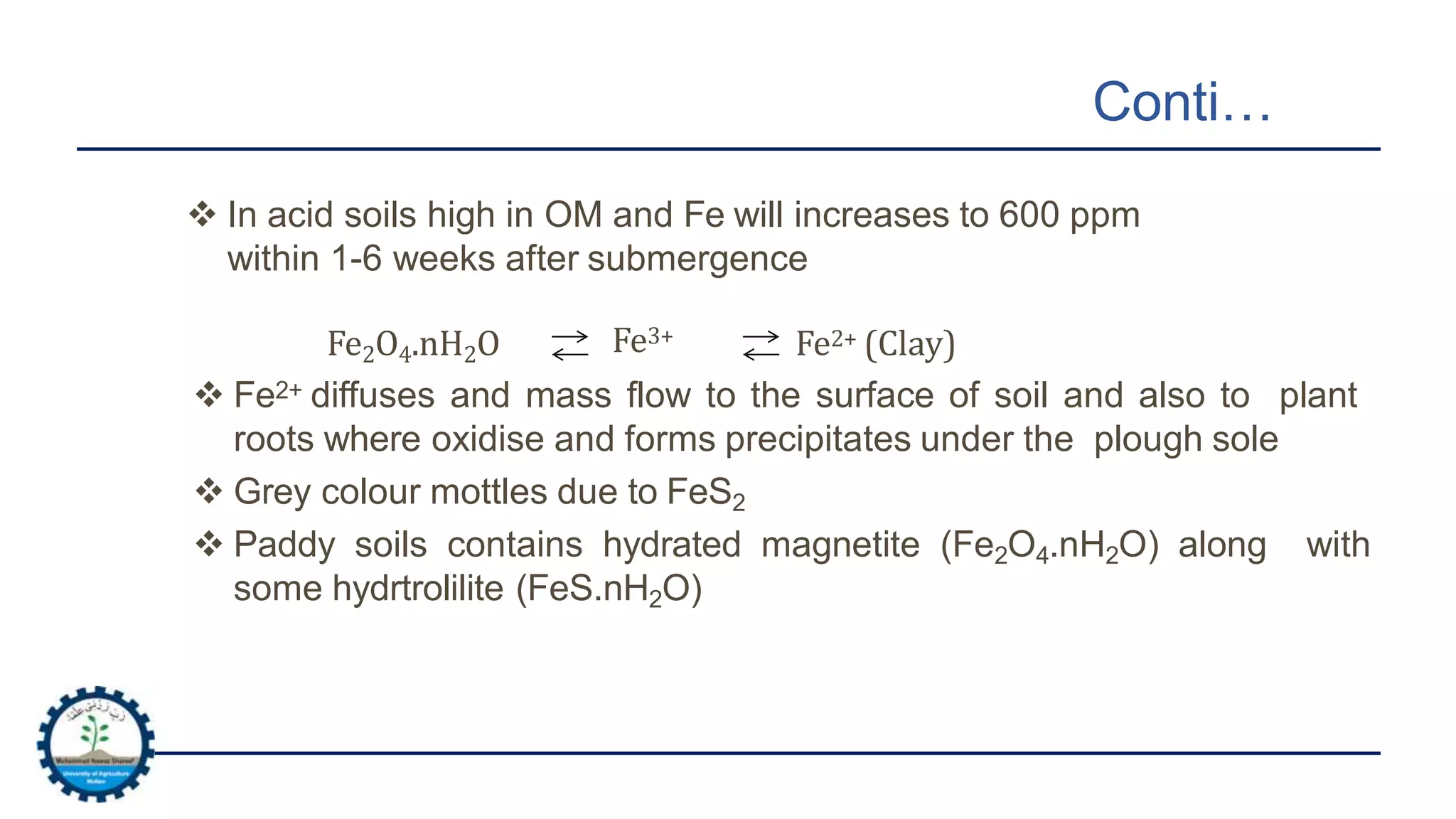 Chemistry of Submerged Soils | PDF