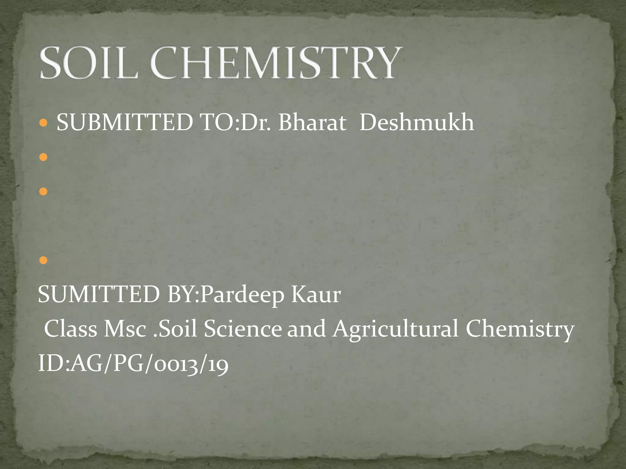 Chemistry of submerged soils re | PPTX | Gardening | Home & Garden