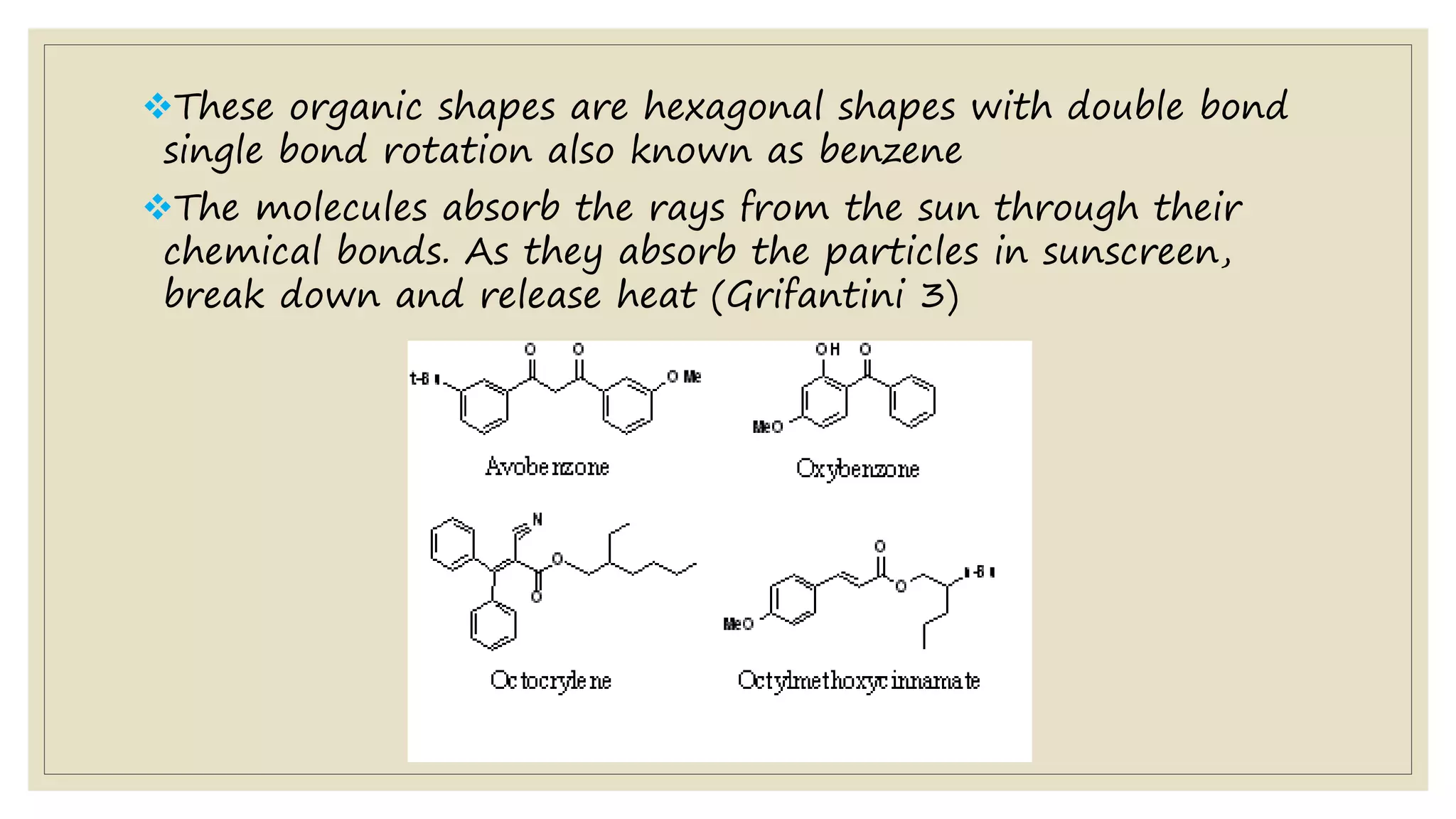 Chemistry of sunscreen | PPTX