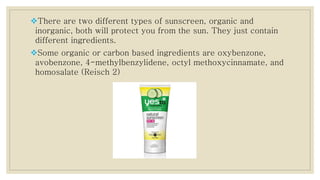 Chemistry of sunscreen | PPTX