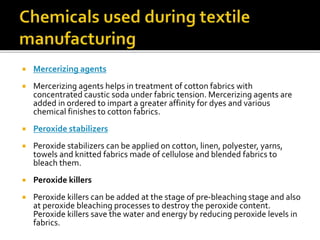 Chemistry of textile manufacturing | PPTX