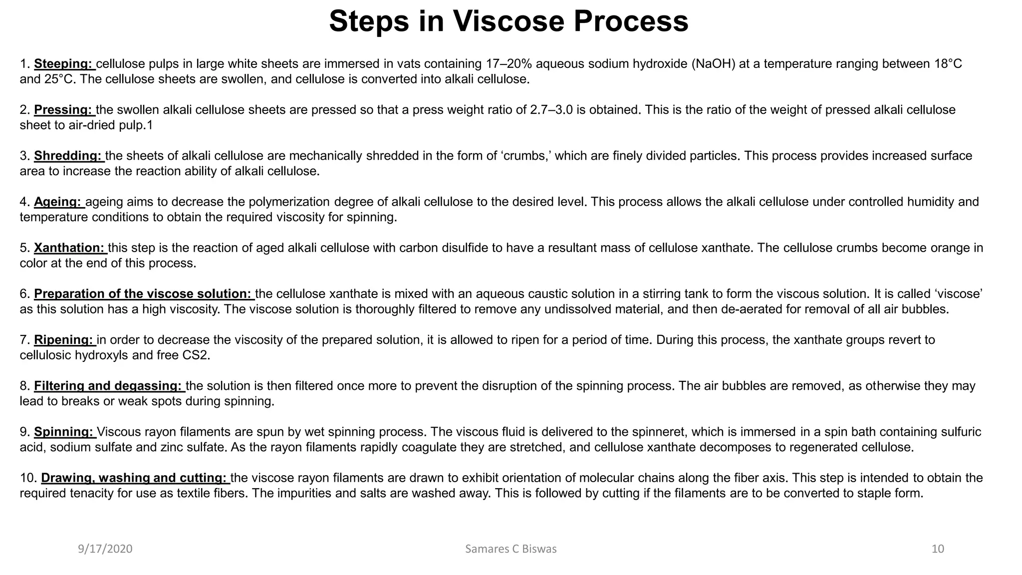 Chemistry of the viscose process 1 | PDF