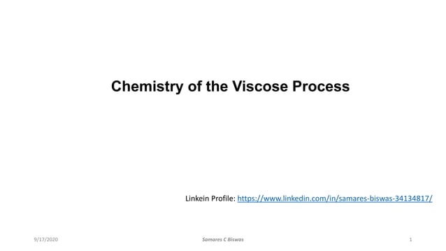Chemistry of the viscose process 1 | PDF
