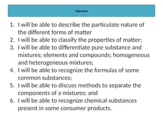 General Chemistry 1 Chemistry Particles of Matter | PPTX